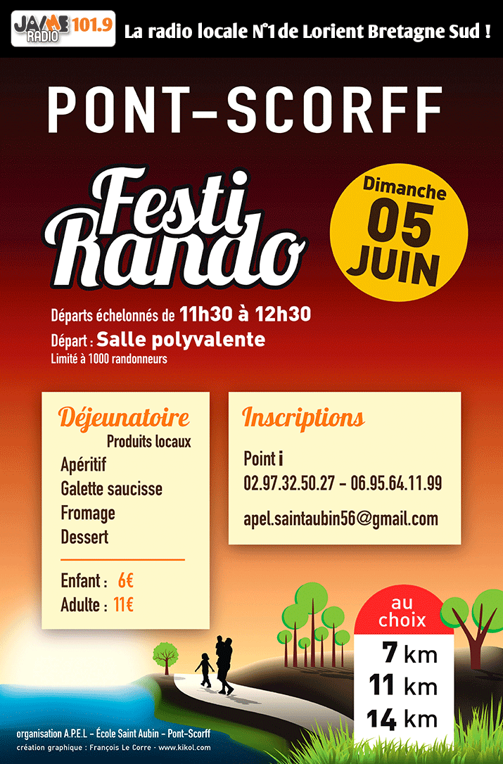 Ne la ratez pas ! La Festi-Rando c'est ce dimanche 5 juin à Pont-Scorff ! - Jaimeradio