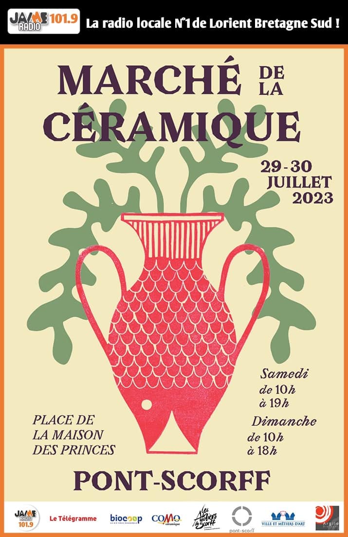 2023-07-12, affiche marché de la céramique Pont-scorff-min - Jaimeradio