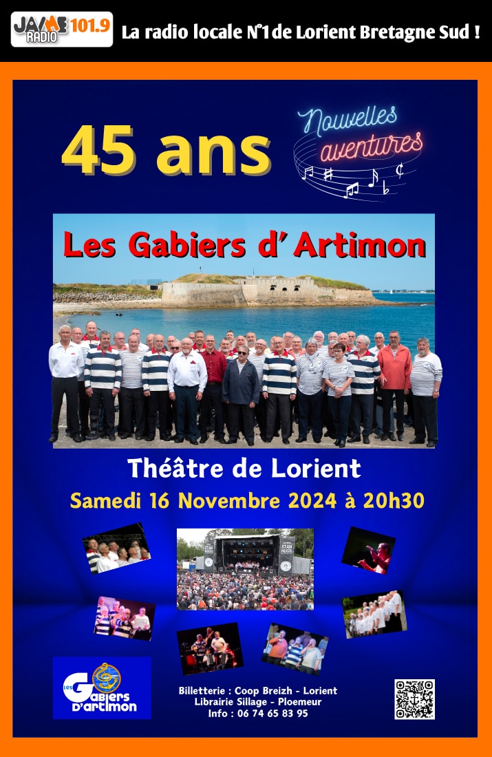 Les Gabiers d'Artimon célèbrent 45 ans au Théâtre de Lorient ! - Jaimeradio