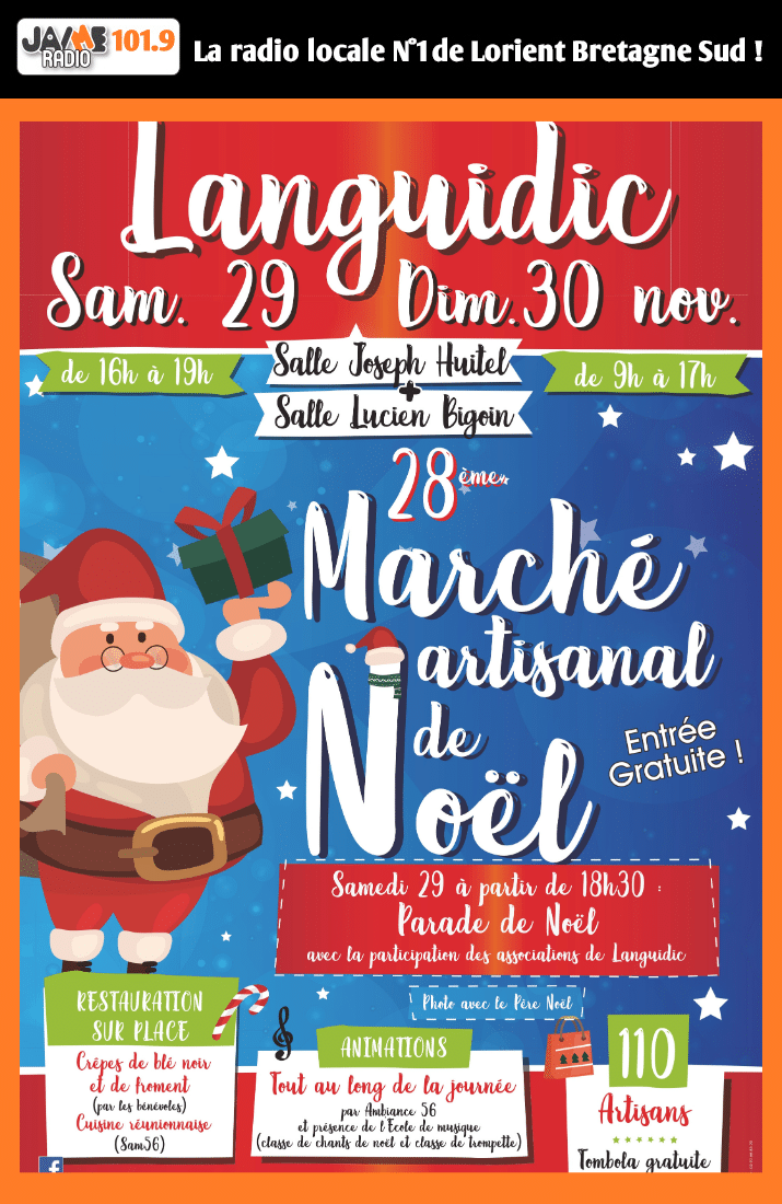 Marché de Noël de Languidic 2025 : 110 exposants et animations - Jaimeradio